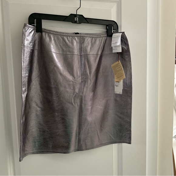 Marc Cain | Skirts | Marc Cain Collections Metallic Leather Skirt ...